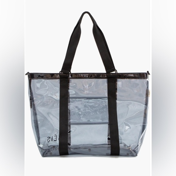 BEIS | Bags | Nwt Beis Transparent Beach Tote With Black Straps | Poshmark